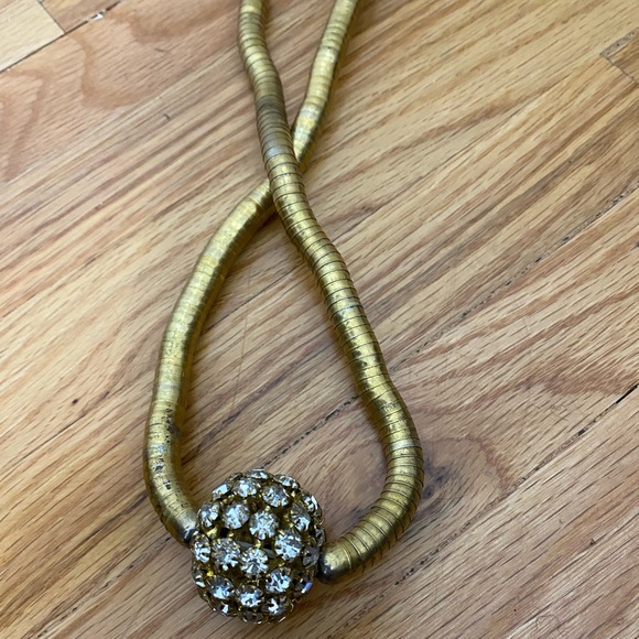 Jewelry | Gold Coil Bendable Flexible Twist Rhinestone Embellished 16 ...